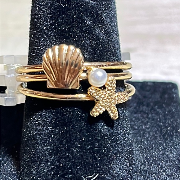 IAM | Accessories | New Iam Gold Beach Ring Size L 75 | Poshmark